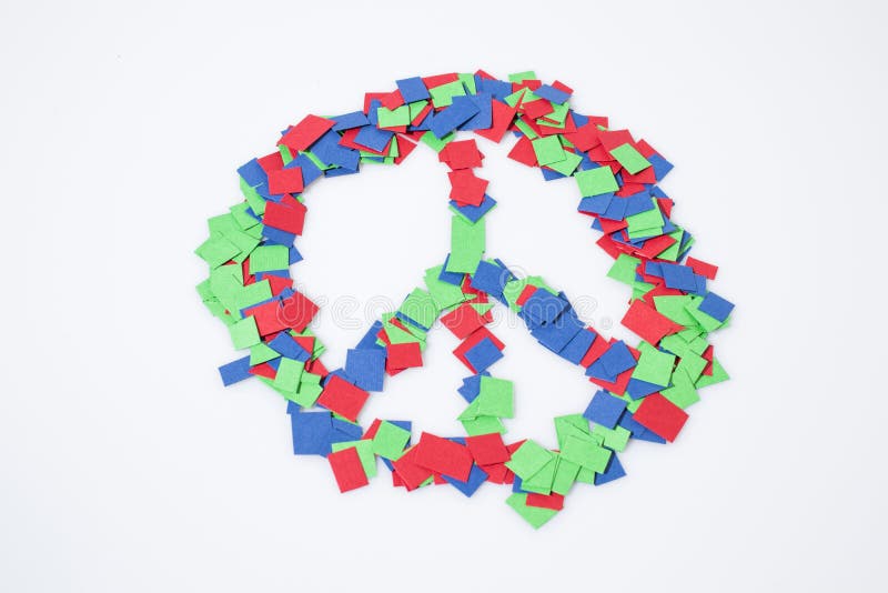Symbol Peace Multicolor Isolated in a White Backgroud Stock ...