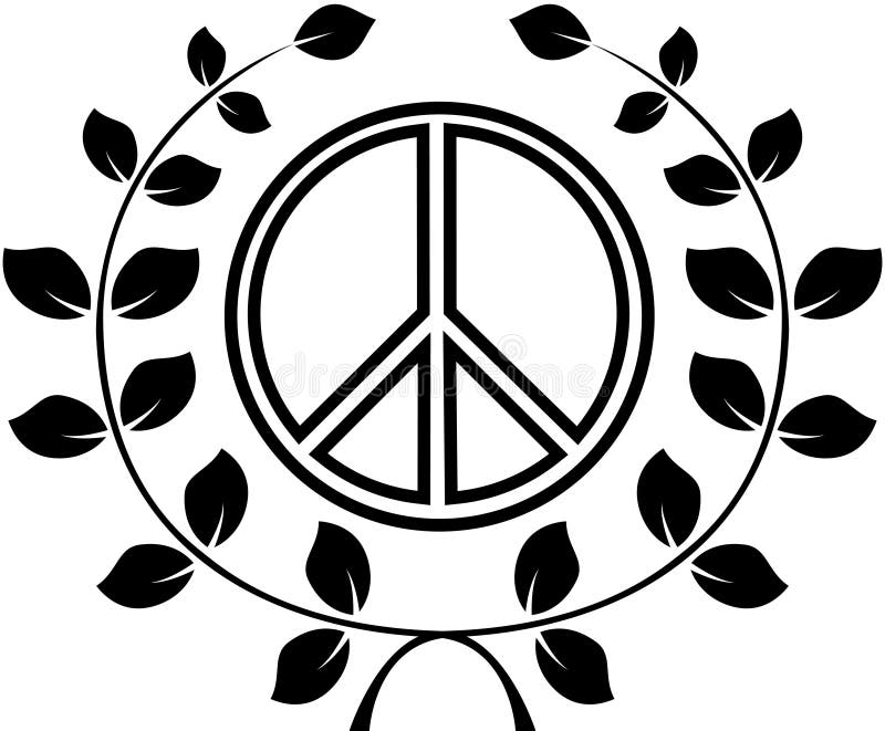 A symbol of peace, pacific stock vector. Illustration of flower - 61944222