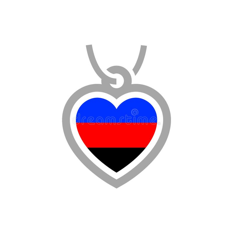 Symbol Pendant with Polyamory Flag Stock Vector - Illustration of ...