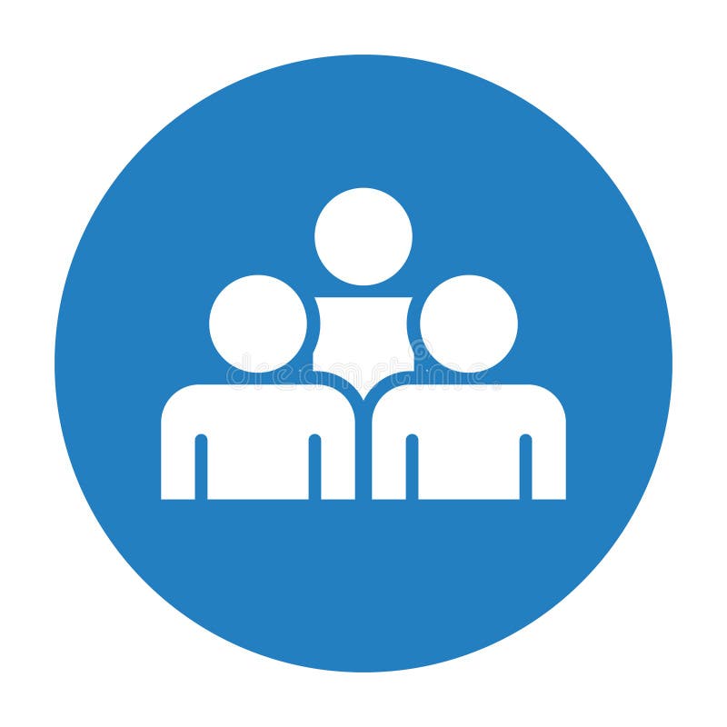 Symbol, people icon stock vector. Illustration of circle - 303714893