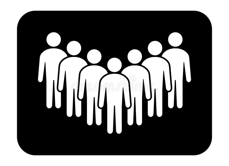 Symbol, people icon stock vector. Illustration of crowd - 303719745