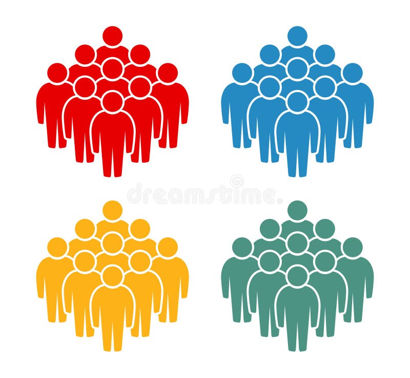 Symbol, people icon. stock illustration. Illustration of crowd - 374346164