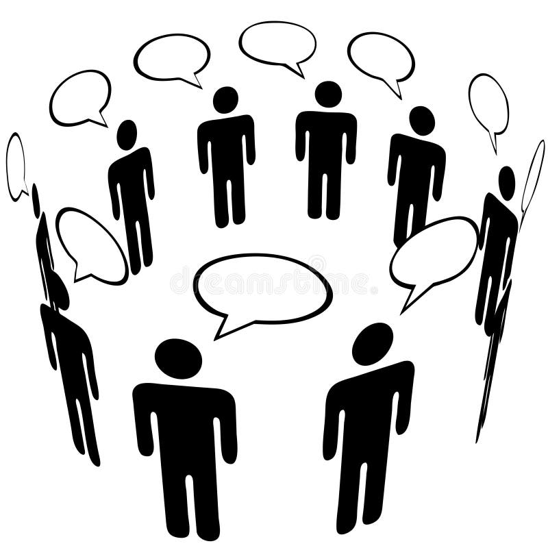 Symbol People Social Media Network Ring Group Talk Stock Vector ...