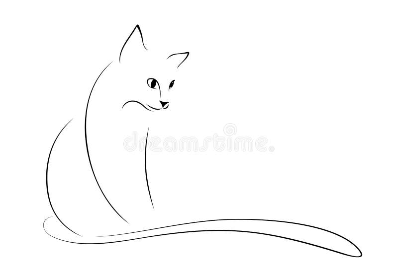 Symbol of a pet cat. stock vector. Illustration of logo - 195041995