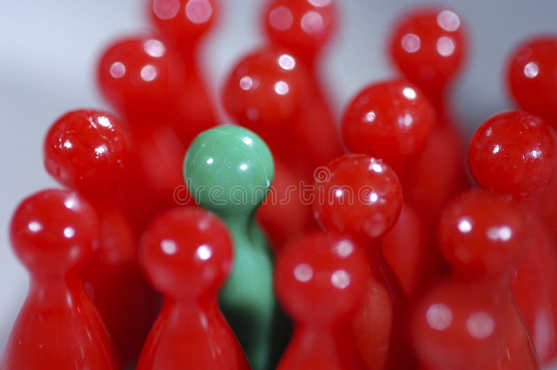 Symbol Photo of Isolation of Person in a Community Stock Photo - Image ...