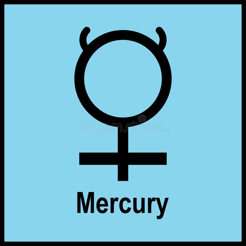 Symbol of the Planet Mercury Stock Illustration - Illustration of icon ...