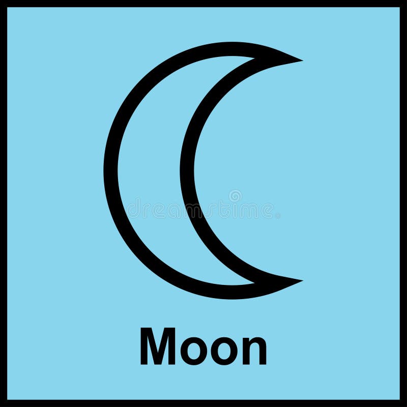 Symbol of the Planets, Moon Stock Illustration - Illustration of pluto ...