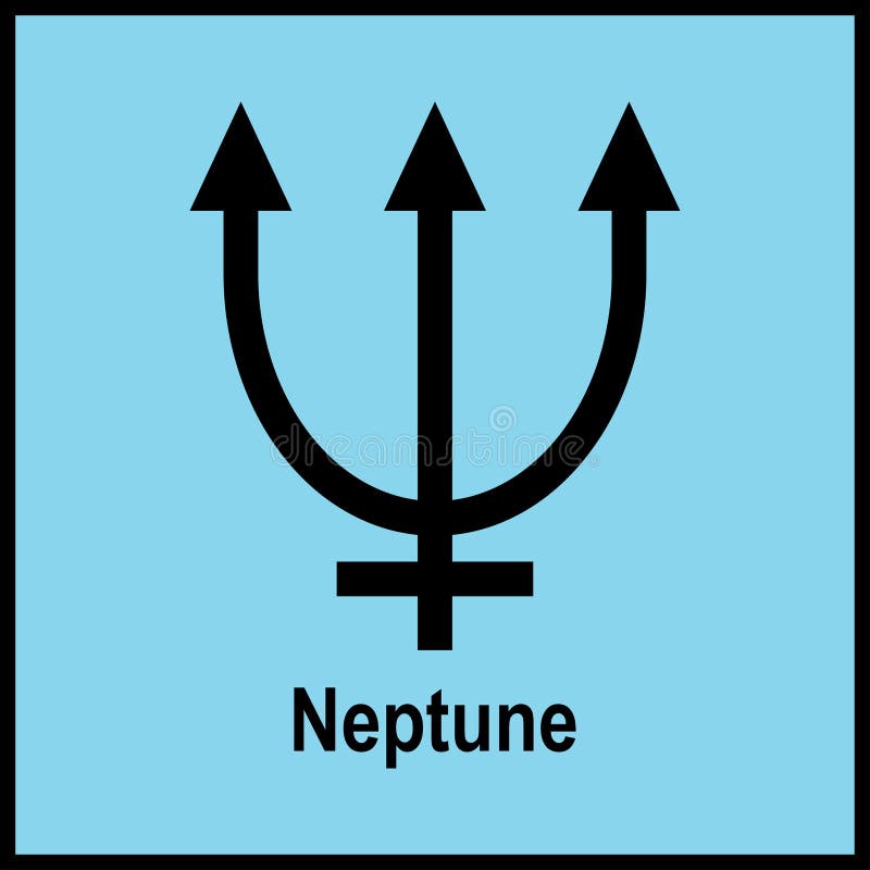 Symbol of the Planets,Neptune Stock Illustration - Illustration of ...