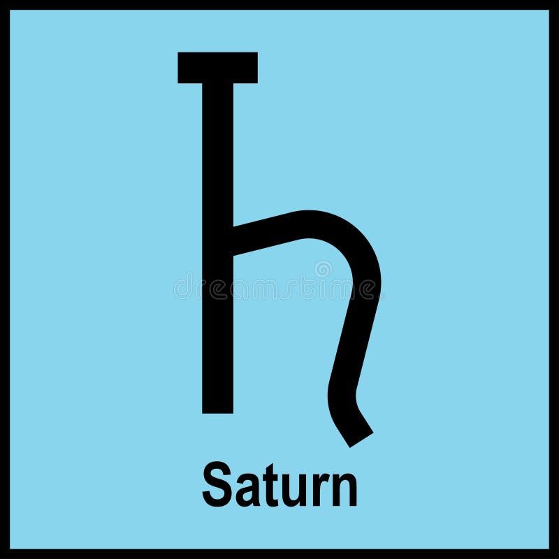 Symbol of the Planets, Saturn Stock Illustration - Illustration of ...
