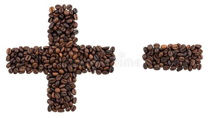 Plus and Minus Sign Marks Made of Real Natural Flowers and Leaves on ...