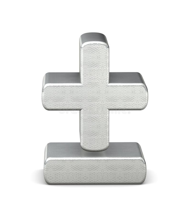 Symbol Plus Minus Silver Structure 3d Stock Illustration - Illustration ...