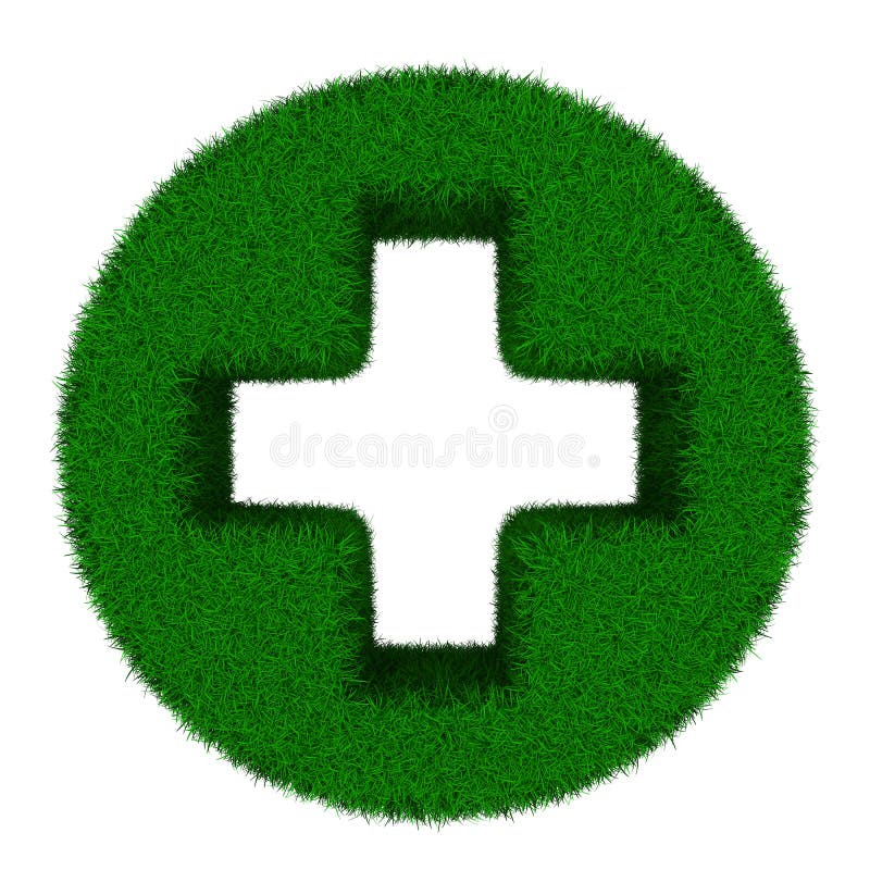 Sign Plus on White Background Stock Illustration - Illustration of ...