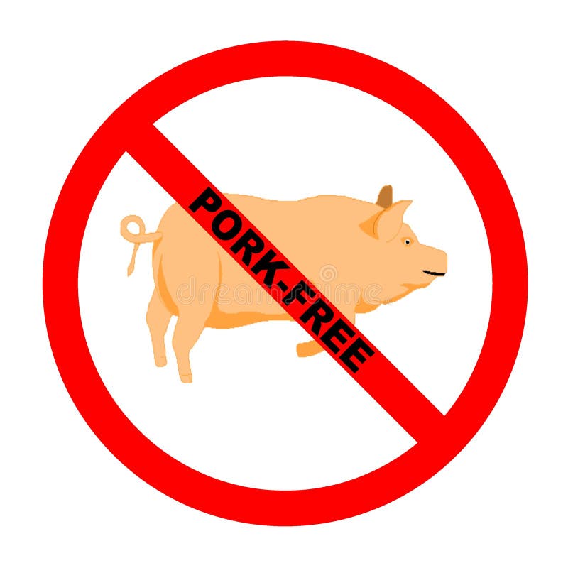 Symbol: Pork-Free Text stock illustration. Illustration of food - 6480068