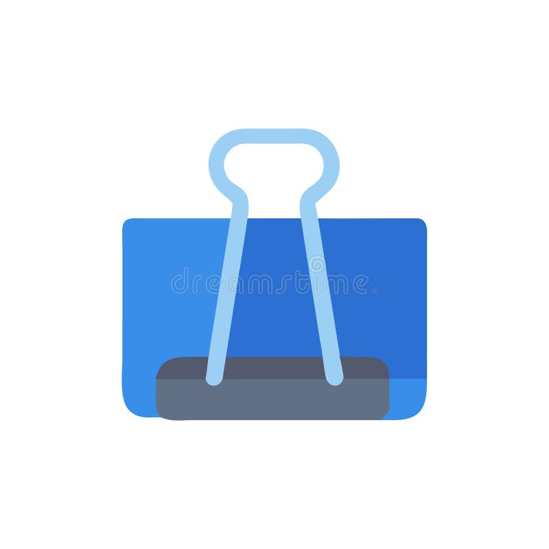 Practical Binder Clip Symbol Stock Illustration - Illustration of ...