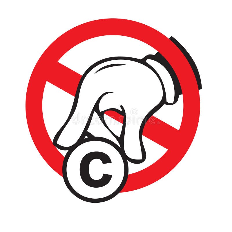 Symbol Prevent Plagiarism stock vector. Illustration of figure - 326847807