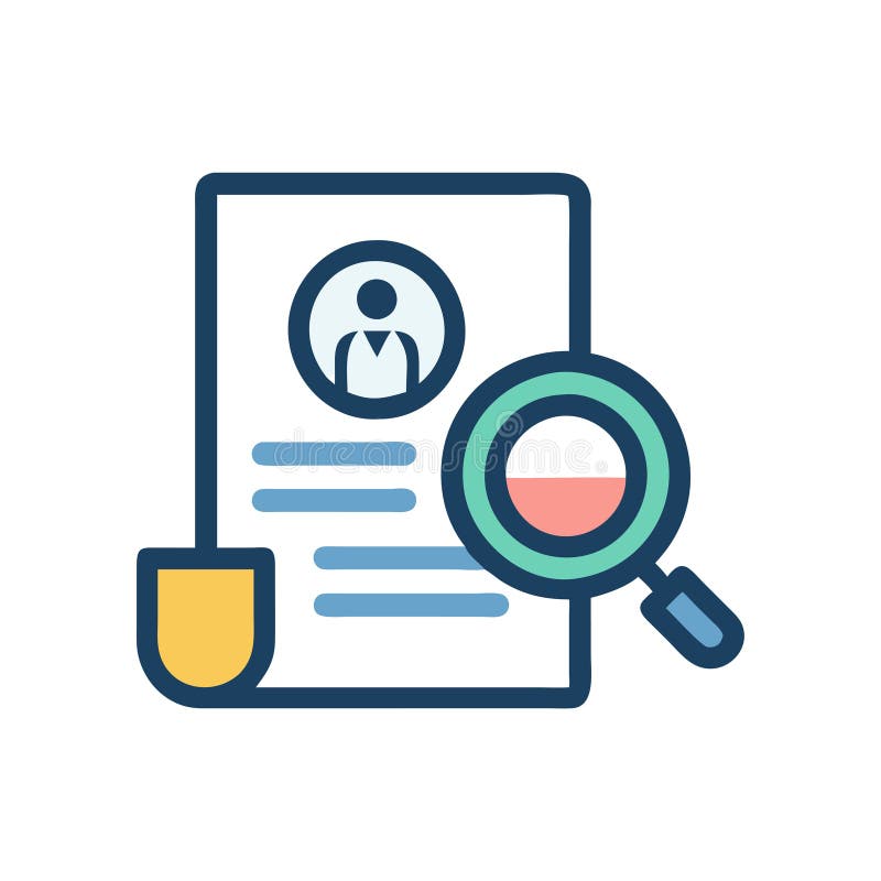 Professional Audit Profile Symbol Stock Vector - Illustration of ...