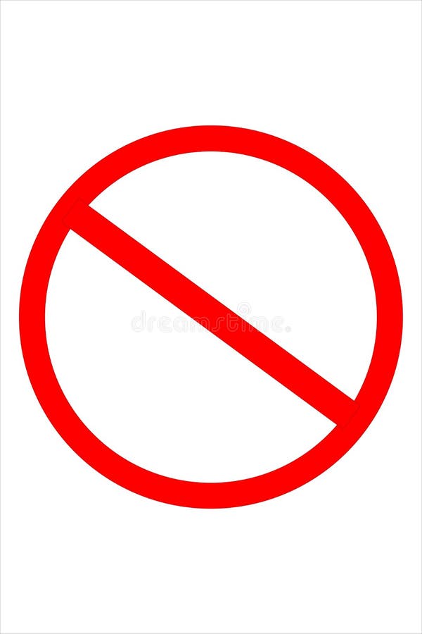 A Symbol Prohibition Sign Red Circle with a Stripe Stock Vector ...