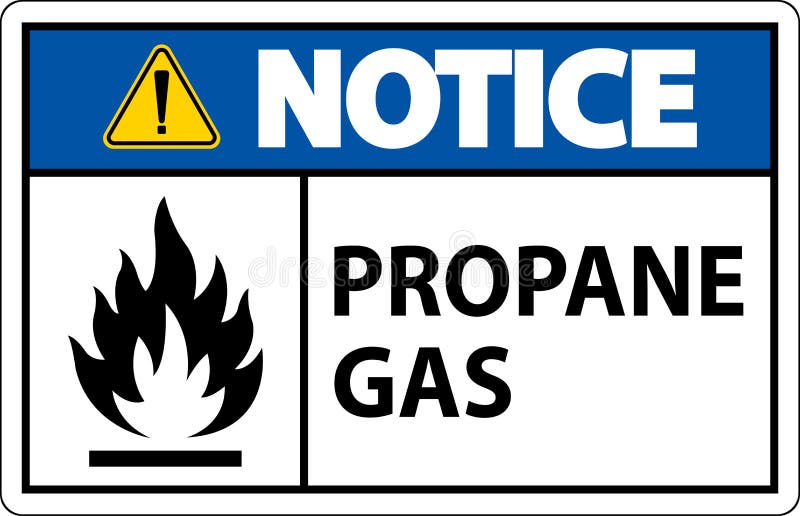Symbol Propane Notice Label, Propane Gas Sign Stock Vector ...