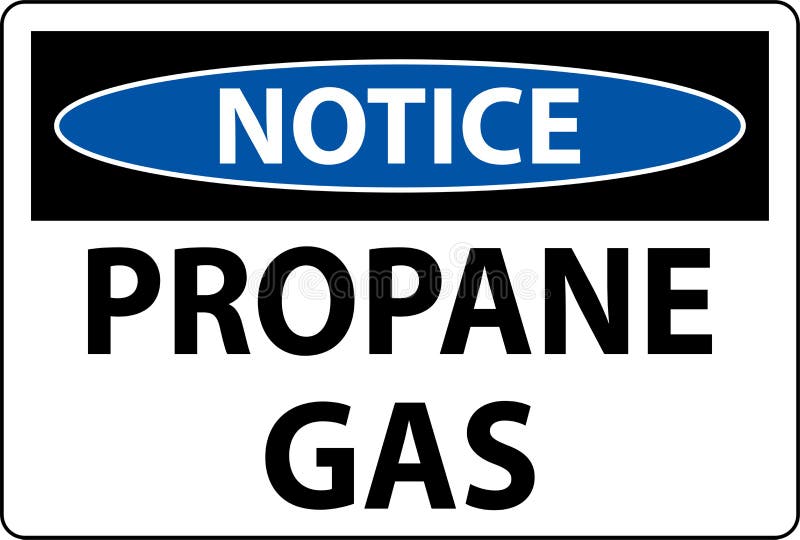 Symbol Propane Notice Label, Propane Gas Sign Stock Vector ...