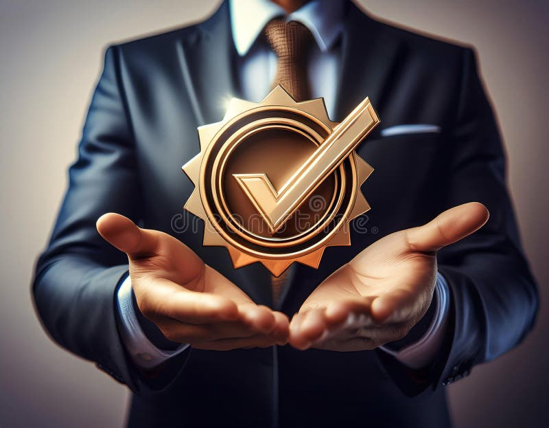 Symbol of Quality Guarantee with Seal of Approval and Checkmark Stock ...