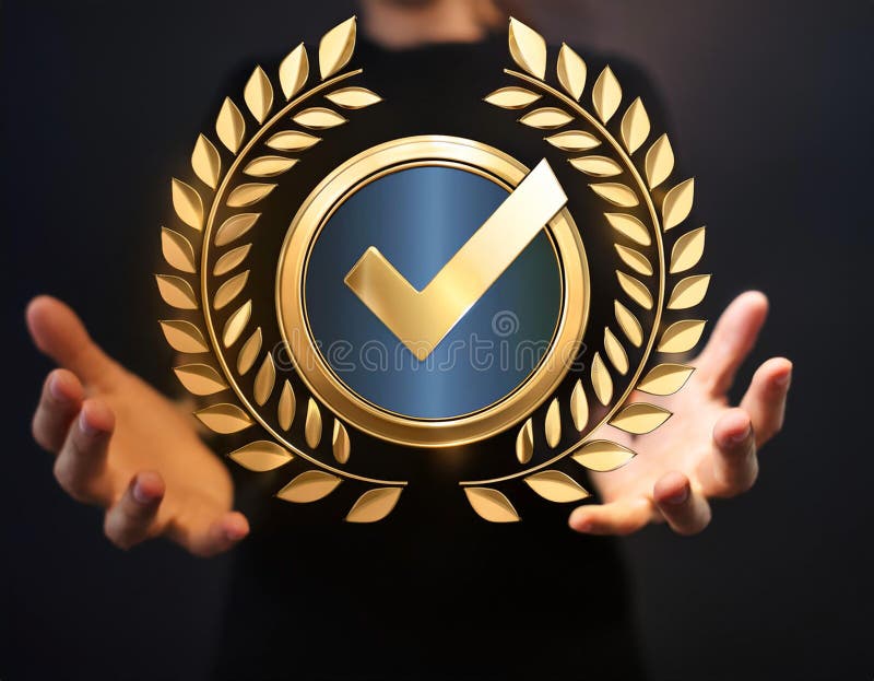 Symbol of Quality Guarantee with Seal of Approval and Checkmark Stock ...