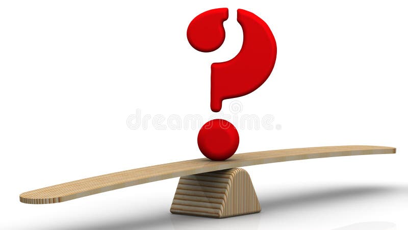 Symbol of Question Mark on the Scales Stock Illustration - Illustration ...
