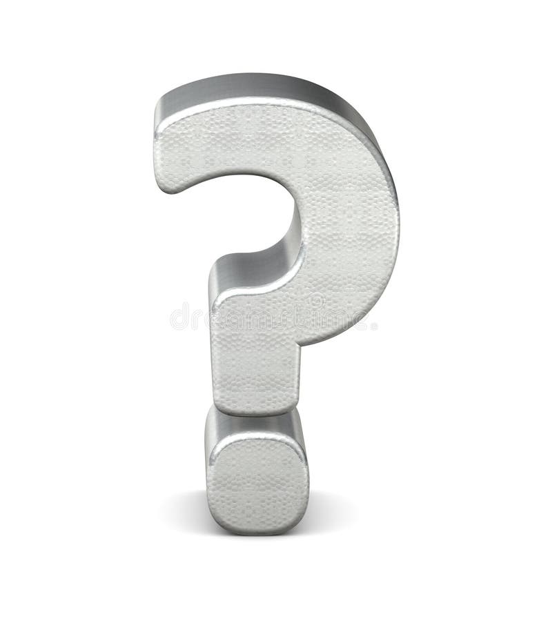 Symbol Question Mark Silver Structure Stock Illustration - Illustration ...