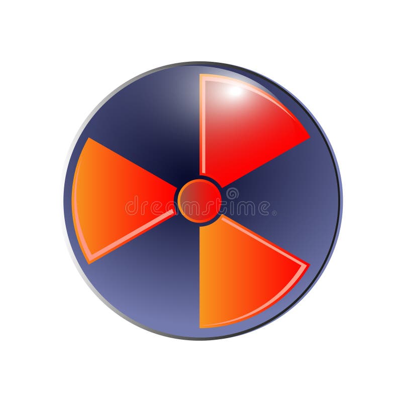 Symbol of Radiation. the Radiation Icon is Yellow, Red and Blue Stock ...