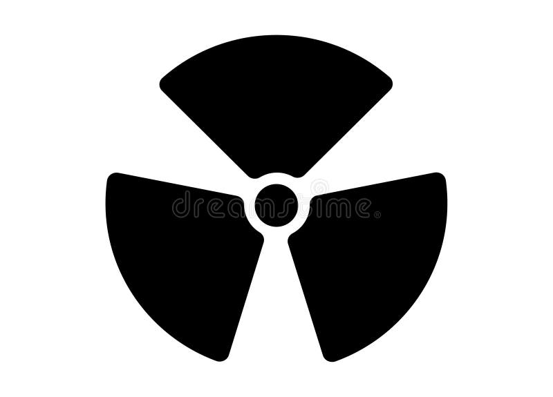 Symbol of Radioactive Danger Virus Radiation Sign on a White Background ...