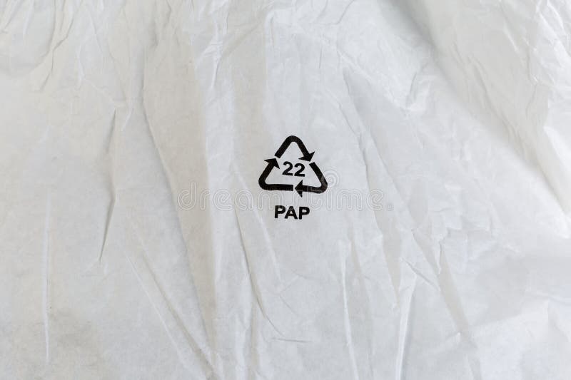 Symbol Recycling Code Slightly Crumpled White Paper Stock Photos - Free ...