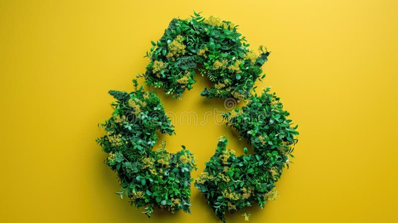 Symbol of Recycling and Ecological Recycling. Human Hand Touching ...
