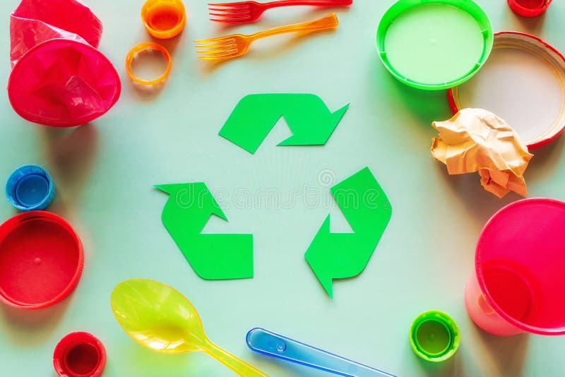 Symbol of Recycling and Used Plastic Eco Concept Pollution ...