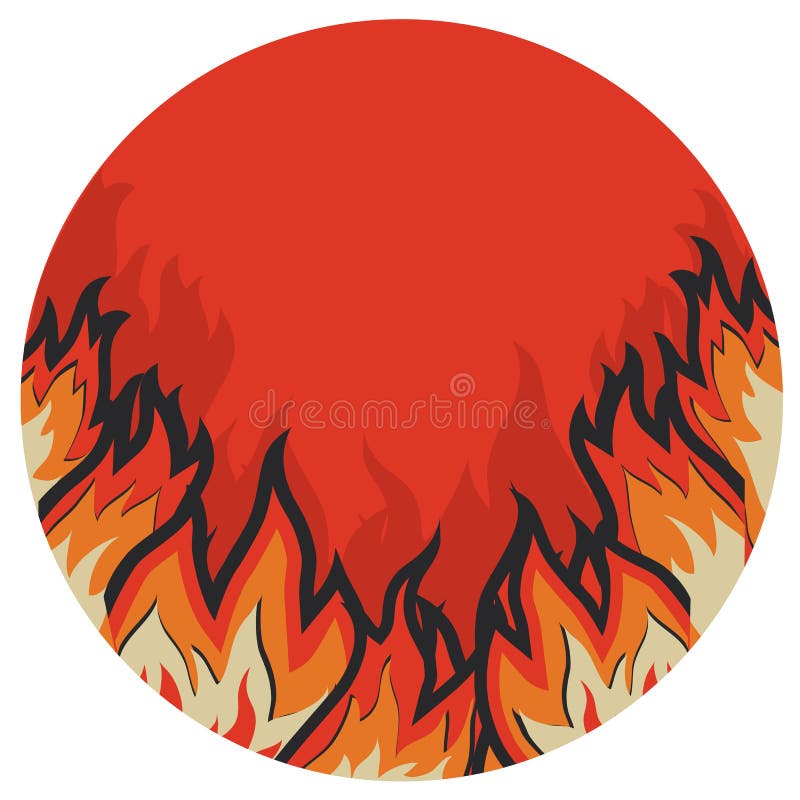 Symbol of Red Fire.Vector Symbol Stock Vector - Illustration of energy ...