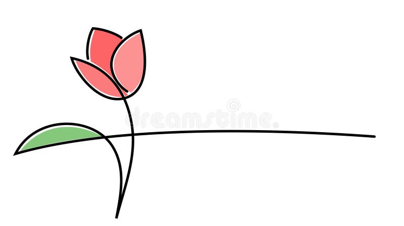 The Symbol of a Red Flower. Stock Vector - Illustration of flower ...