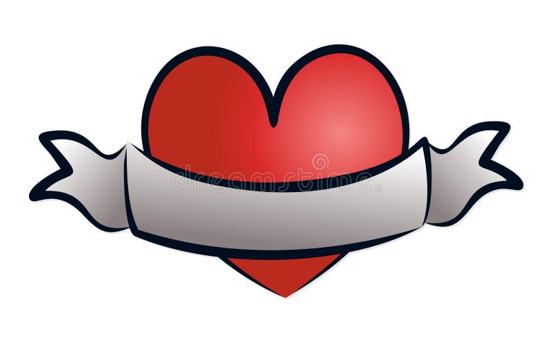 Heart-vignette stock vector. Illustration of scroll, curve - 18263955