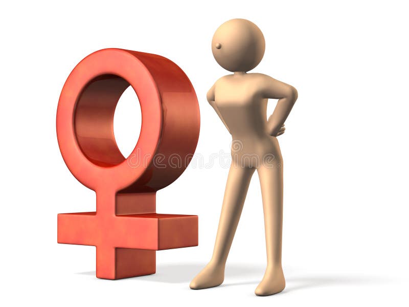 A Character with a Female Symbol Stock Illustration - Illustration of ...