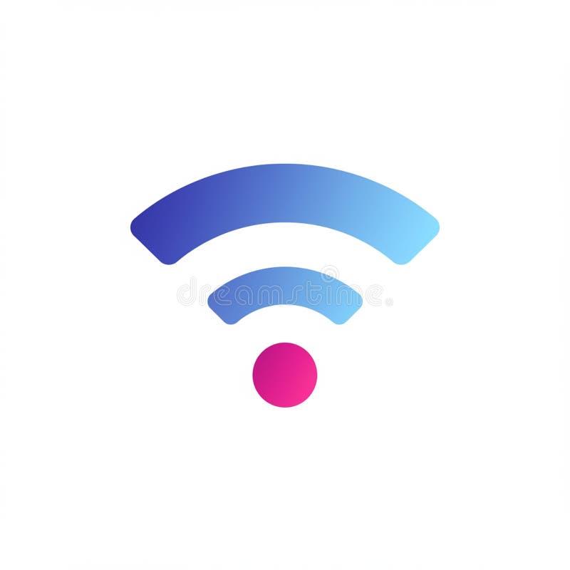 Symbol Representing a Wi-Fi Signal Composed of Three Crescent Arcs ...
