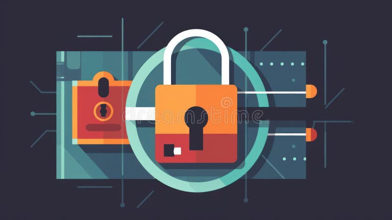 A Lock and Key Icon with a Prohibited Sign Representing the Denied ...