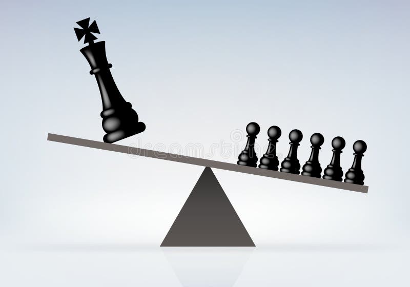 The King Overthrown by the People with the Concept of Chess. Stock ...