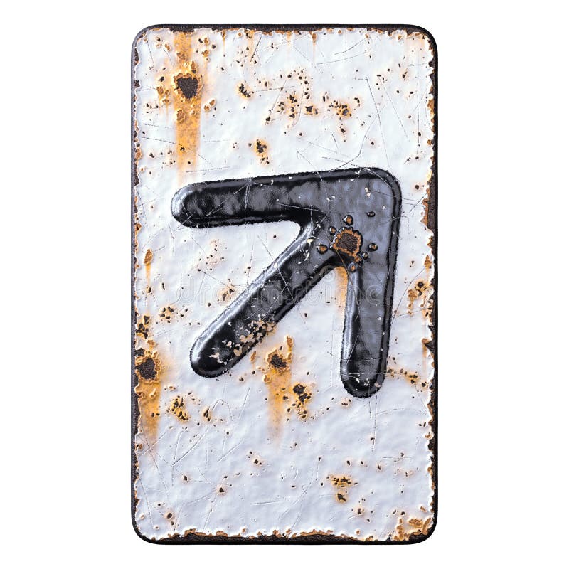 Symbol Right Arrow Made of Forged Metal on the Background Fragment of a ...