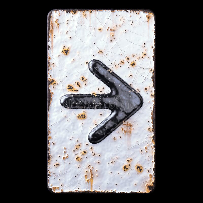 Symbol Right Arrow Made of Forged Metal on the Background Fragment of a ...