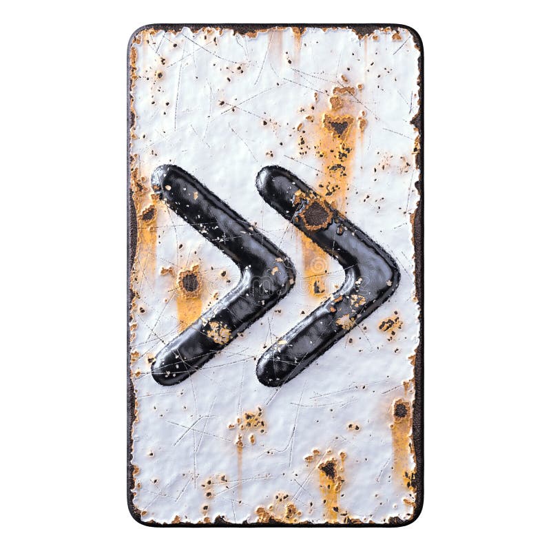 Symbol Right Pointing Double Angle Quotation Mark Made of Forged Metal ...