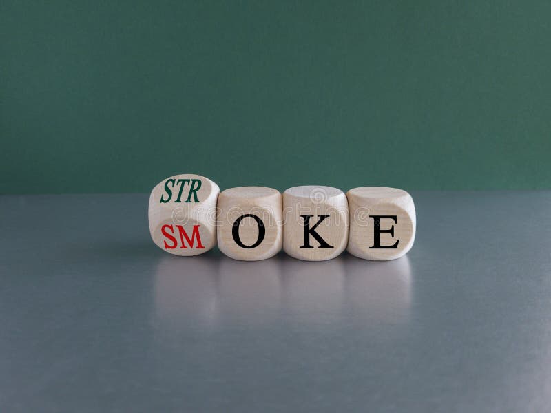 Symbol for the Risk of Smoking. Turned a Dice and Changes the Word ...
