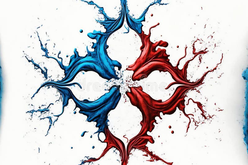 Symbol of Rivalry and Struggle or Merging of a Compound, Abstract ...