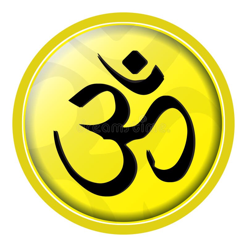 Symbol of Round Aum or Om Hinduism Flat Color Vector for Apps or ...