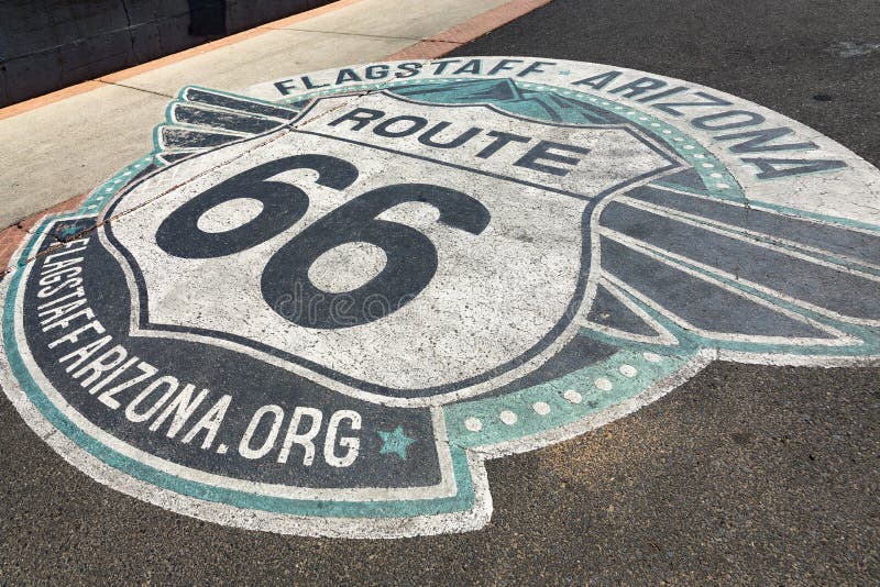 Symbol of Route 66 at the Bitumen in Flagstaff Editorial Image - Image ...