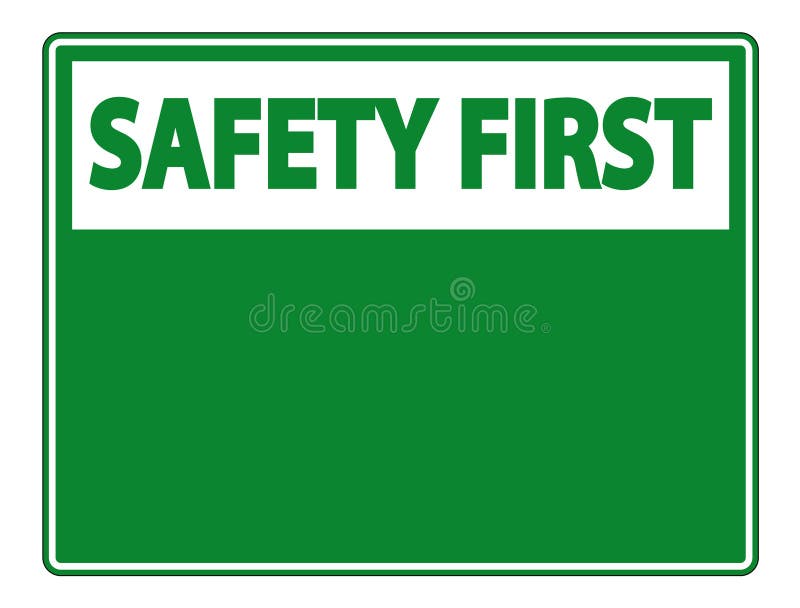 Symbol Safety First Sign Label on White Background Stock Vector ...