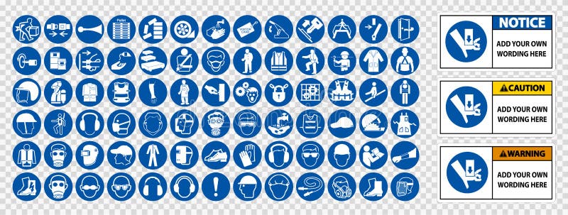 Symbol Safety Sign,Personal Protective Equipment (PPE) Isolate on ...