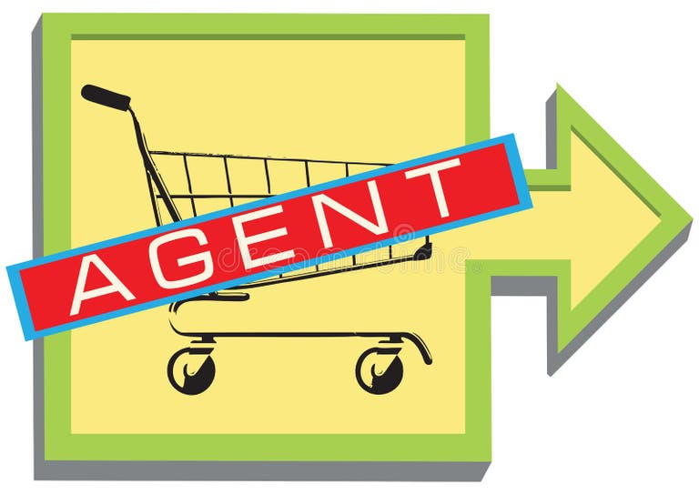 Symbol for the sales agent stock vector. Illustration of banner - 53266992