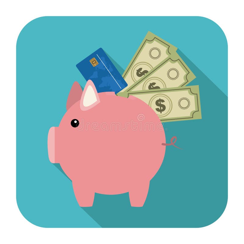 Symbol save money pig icon stock illustration. Illustration of ...